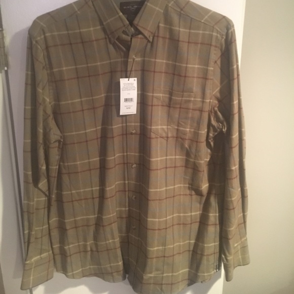 Black Brown 1826 | Shirts | Nwt Light Brown Plaid Flannel Shirt | Poshmark
