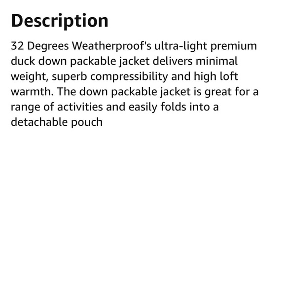 32 Degrees | Jackets & Coats | 32 Below Packable Black Quilted Jacket ...