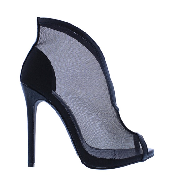 Liliana | Shoes | Faye Peep Toe Mesh Bootie | Poshmark