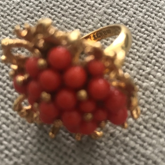 J. Crew | Jewelry | Fab J Crew Coral Cocktail Ring | Poshmark