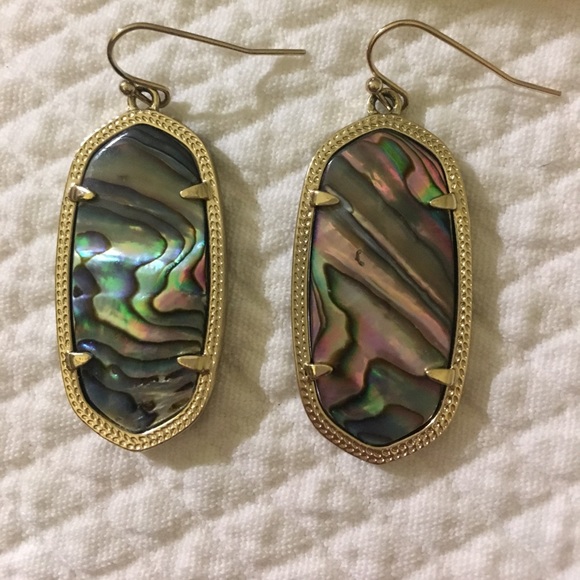 Kendra Scott | Jewelry | Kendra Scott Elle Earrings In Abalone Shell ...