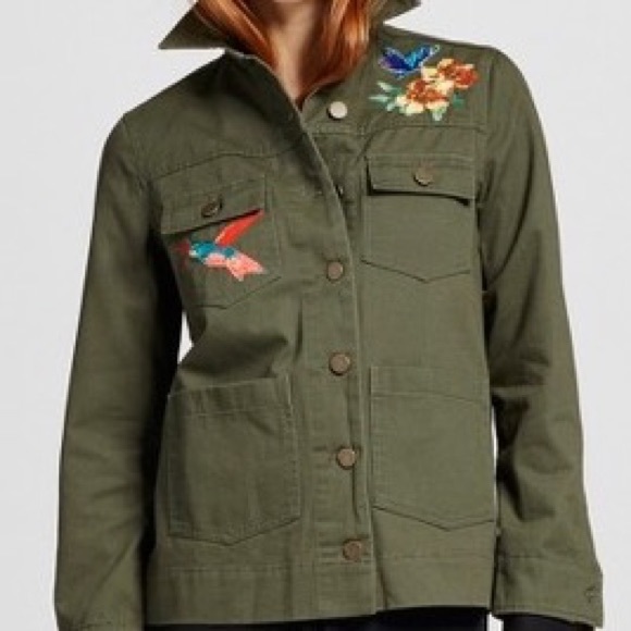 Who What Wear | Jackets & Coats | Who What Wear Embroidered Utility ...