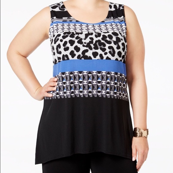 Alfani | Tops | Alfani Plus Size Printed High Low Tunic | Poshmark