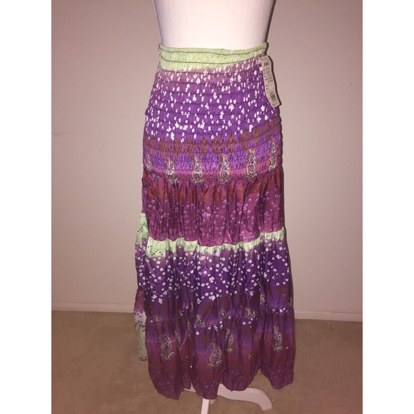 Skirts | Paisley Floral Boho Colorful Beach Skirtdress | Poshmark