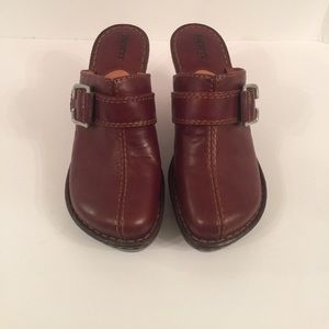 Born | Shoes | Born Leather Heeled Clogs Size M | Poshmark