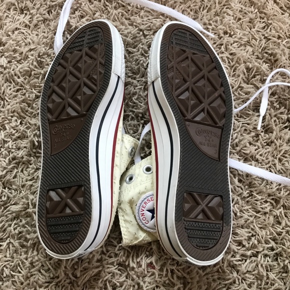 Converse | Shoes | New Converse Cream Eyelet High Top Trainers | Poshmark