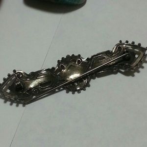 Vintage | Jewelry | Vintage Silverplated Victorian Revival Bar Pin ...