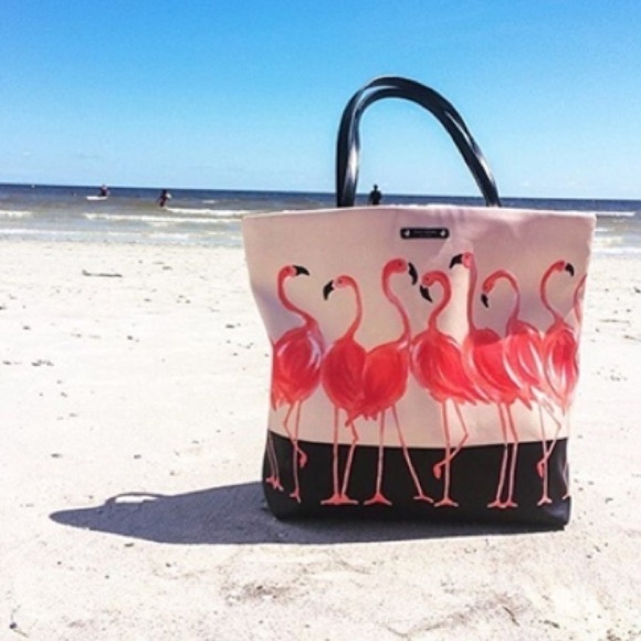 kate spade | Bags | Kate Spade Flamingo Tote Walk On Wild Side New ...