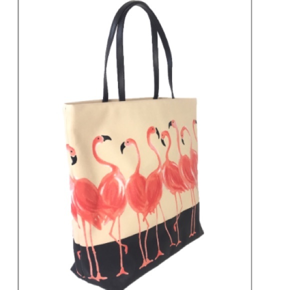 kate spade | Bags | Kate Spade Flamingo Tote Walk On Wild Side New ...