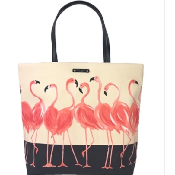 kate spade | Bags | Kate Spade Flamingo Tote Walk On Wild Side New ...