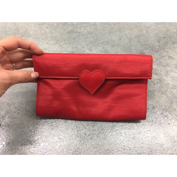 Clarins | Bags | Clarins Paris Red Queen Of Hearts Makeup Bag | Poshmark