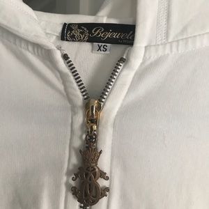 Bejeweled | Jackets & Coats | Bejeweled Zip Up Jacket With Hood | Poshmark