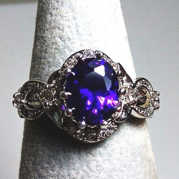 Fine Jewelry | Jewelry | Stunning 5mm Purple 2ct Cz Sterling Silver ...