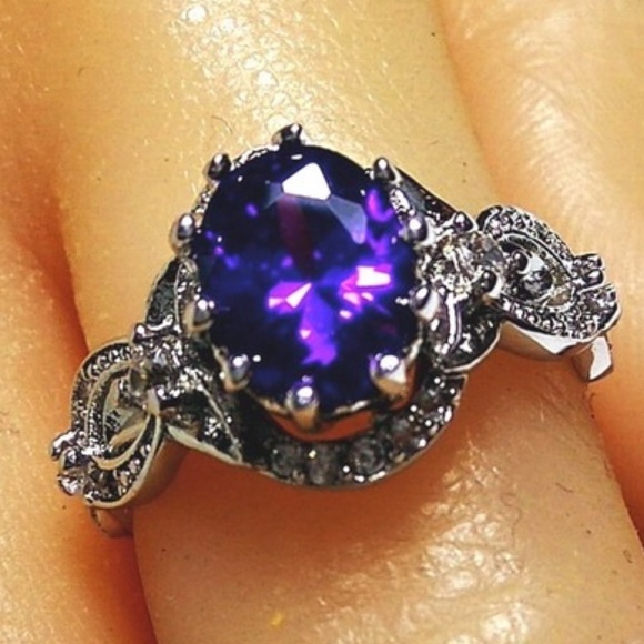 Fine Jewelry | Jewelry | Stunning 5mm Purple 2ct Cz Sterling Silver ...