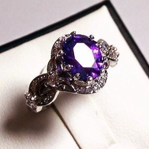Fine Jewelry | Jewelry | Stunning 5mm Purple 2ct Cz Sterling Silver ...