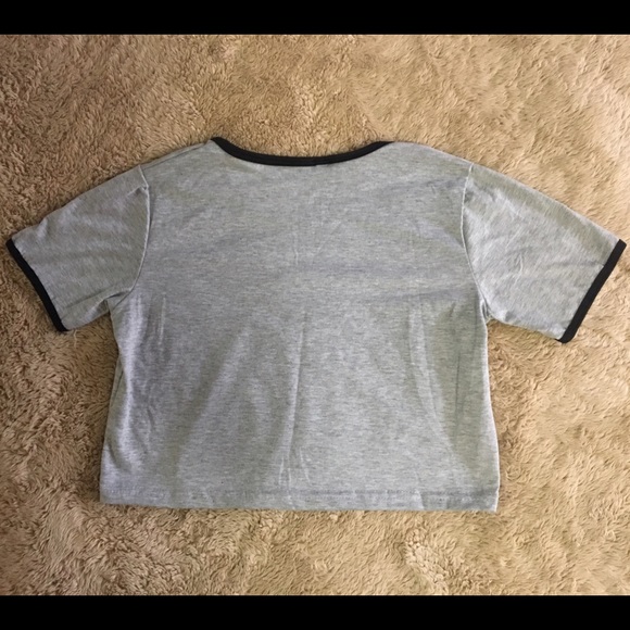 Tops | Small Gray Alien Crop Top | Poshmark