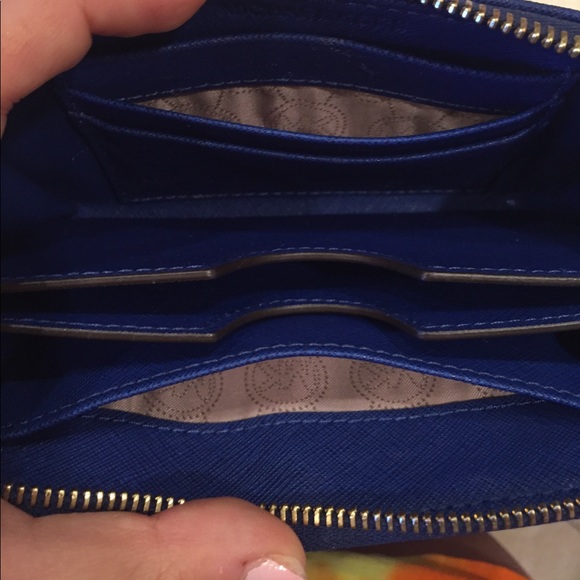 Michael Kors | Bags | Michael Kors Blue Wallet | Poshmark