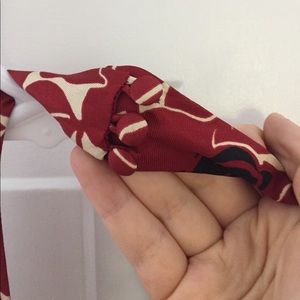 Ann Taylor | Dresses | Silk Beautiful Crimson Pattern Silk Halter Dress ...