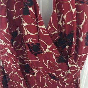 Ann Taylor | Dresses | Silk Beautiful Crimson Pattern Silk Halter Dress ...