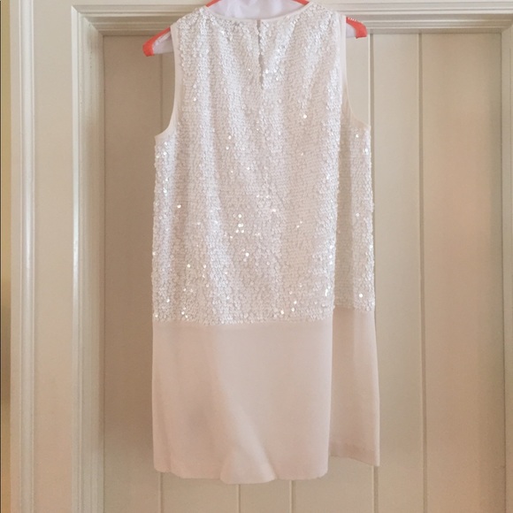 Tibi | Dresses | Tibi White Silk And Sequin Dress | Poshmark