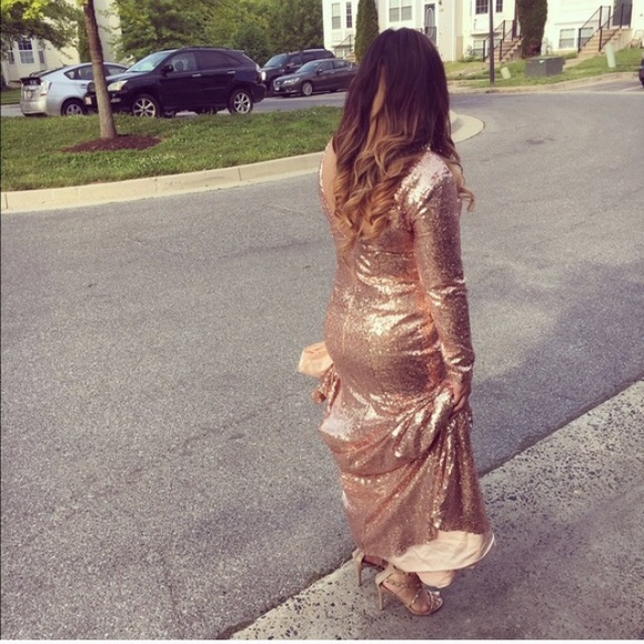 Dresses | Custom Made Gold Sequin Dress | Poshmark
