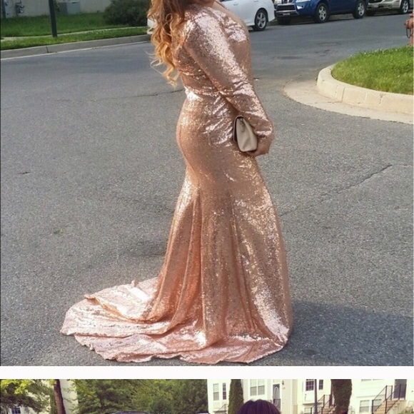 Dresses | Custom Made Gold Sequin Dress | Poshmark