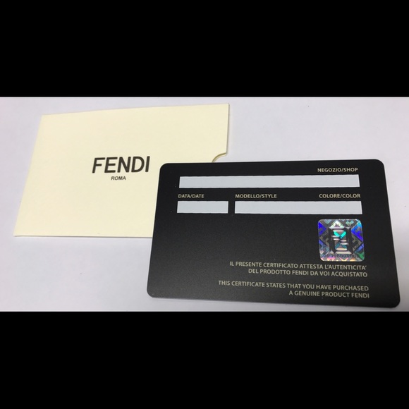 Fendi | Other | Fendi Authentic Certificate Of Authenticity Blank ...