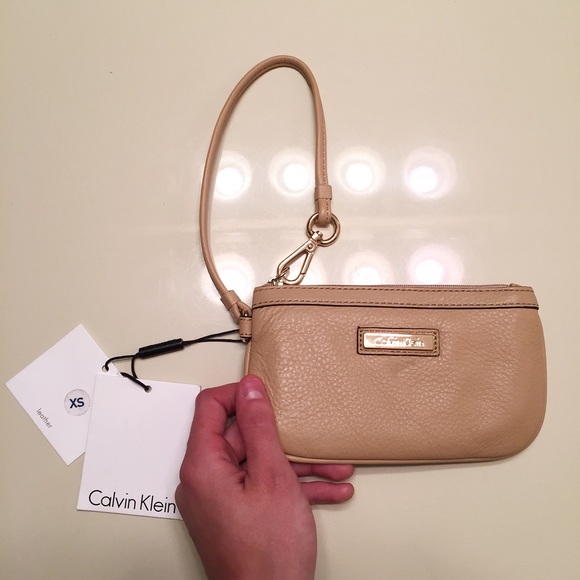 Calvin Klein | Bags | New Calvin Klein Genuine Leather Cream Color Bag ...