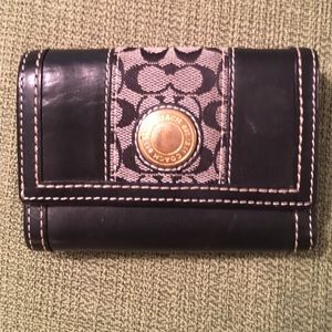 69% off Coach Handbags - Pretty brown/tan signature coach small wallet ...