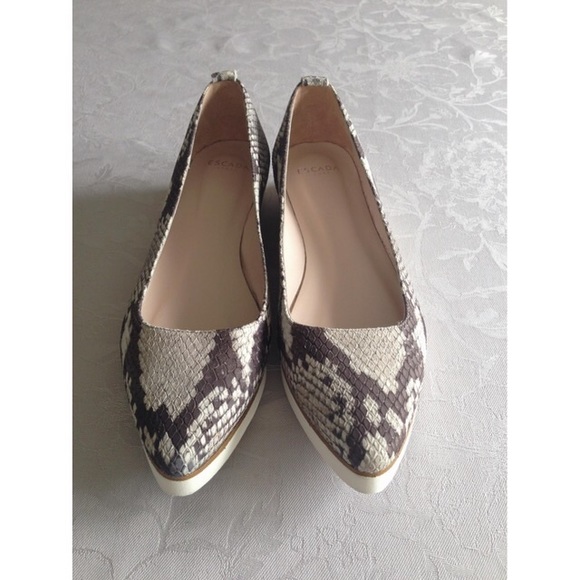 Escada | Shoes | Escada Sport Brown Snakeskin Flats | Poshmark