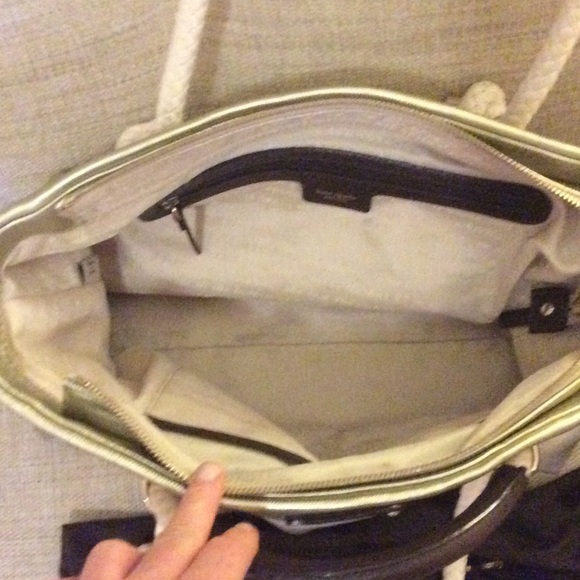 kate spade | Bags | Kate Space Metallic Rope Handle Tote | Poshmark