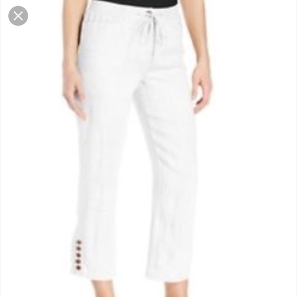 JM Collection | Pants & Jumpsuits | Jm Collection Drawstring Linen ...