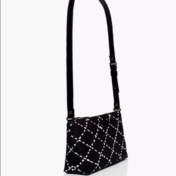 kate spade | Bags | Kate Spade Sew Be It Hailey Purse Black White ...