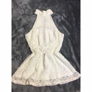 32% off Tops - 🆕 Black Open Back Lace Halter Top D40 from Meshelle's ...