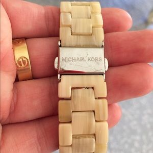 Michael Kors | Accessories | Michael Kors White Tortoise Shell Watch ...