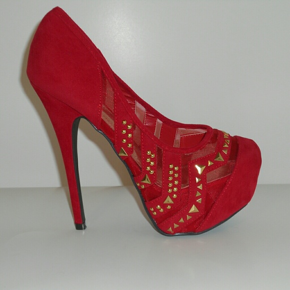 Shoes | Red Mesh Pumps | Poshmark