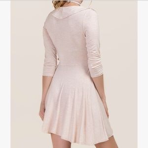 Dresses | Light Pink Ruffle Wrap Midi Half Sleeve Dress | Poshmark