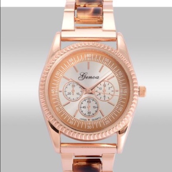 Jewelry | Genoa Mityota Movement Watch Rose Gold Plated | Poshmark