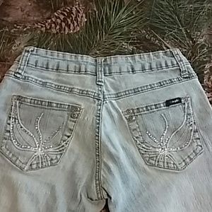 Angels | Jeans | Angels Capris Light Wash Rhinestone Pockets | Poshmark