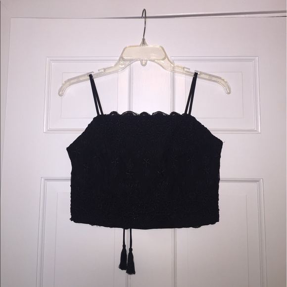 Express | Tops | Express Fancy Lace Cropped Top | Poshmark