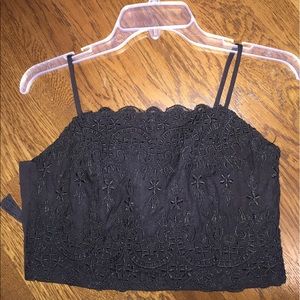 Express | Tops | Express Fancy Lace Cropped Top | Poshmark