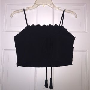 Express | Tops | Express Fancy Lace Cropped Top | Poshmark