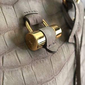 Yves Saint Laurent | Bags | Ysl Oversized Muse Croc Print Suede Leather ...