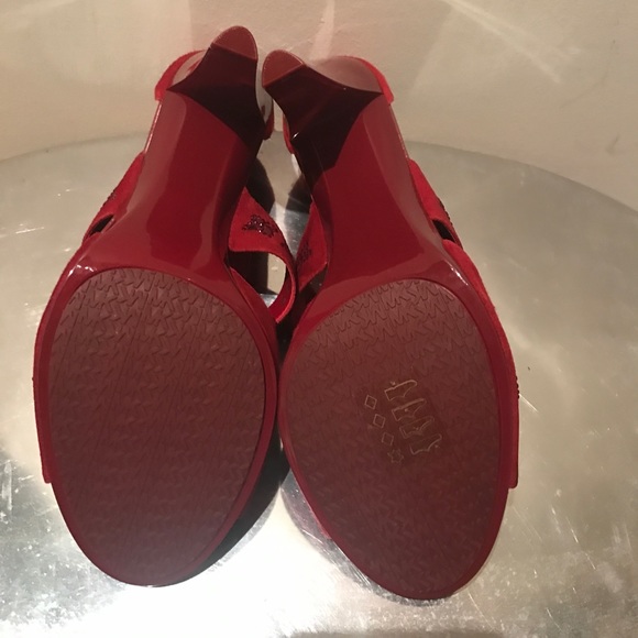 Shoes | New Macys Garnet Red Michael Kors Sandals | Poshmark