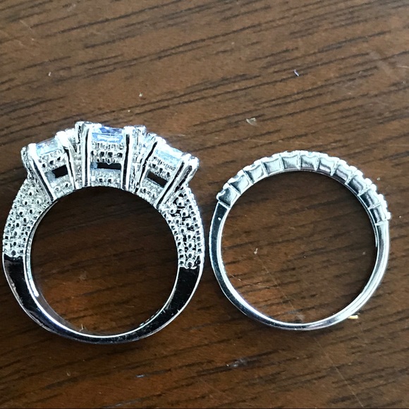 Jewelry | Wedding Ring Set 925 Sterling Silver Plated | Poshmark