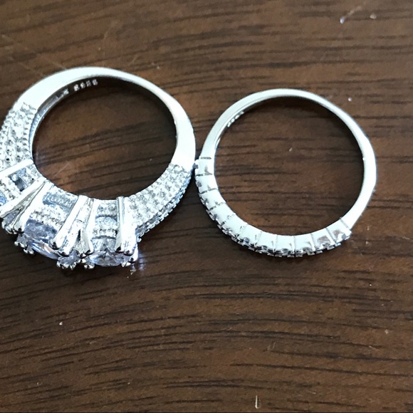 Jewelry | Wedding Ring Set 925 Sterling Silver Plated | Poshmark