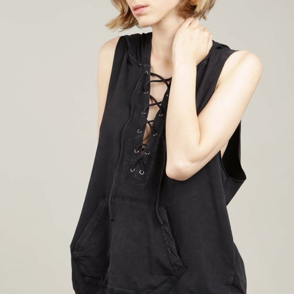 Tops | Vintage Washed Look Sleeveless Hoodie | Poshmark