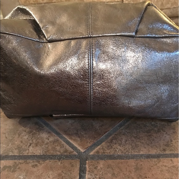 Coach | Bags | Coach Brooke Handbag Pewter Metallic Leather | Poshmark