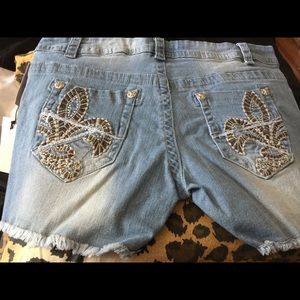 Rebel & Soul | Shorts | Nwt Rebel Soul Embellished Denim Shorts | Poshmark