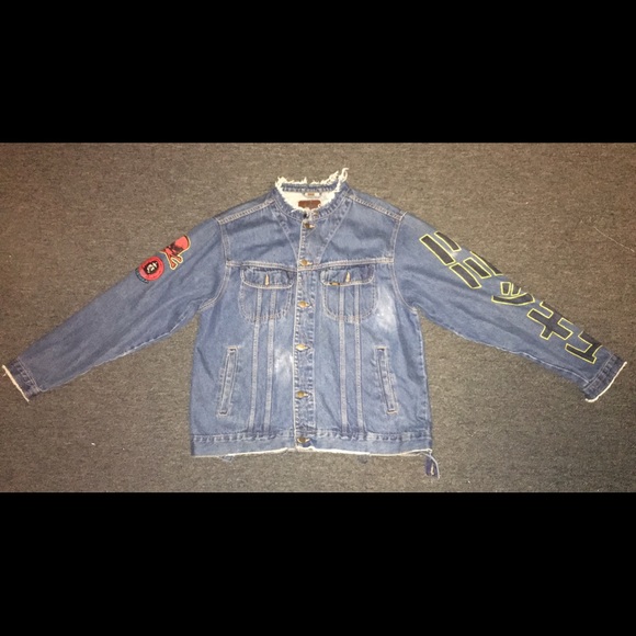 Jackets & Coats | Hand Painted Pokmon Inspired Custom Denim Jacket ...